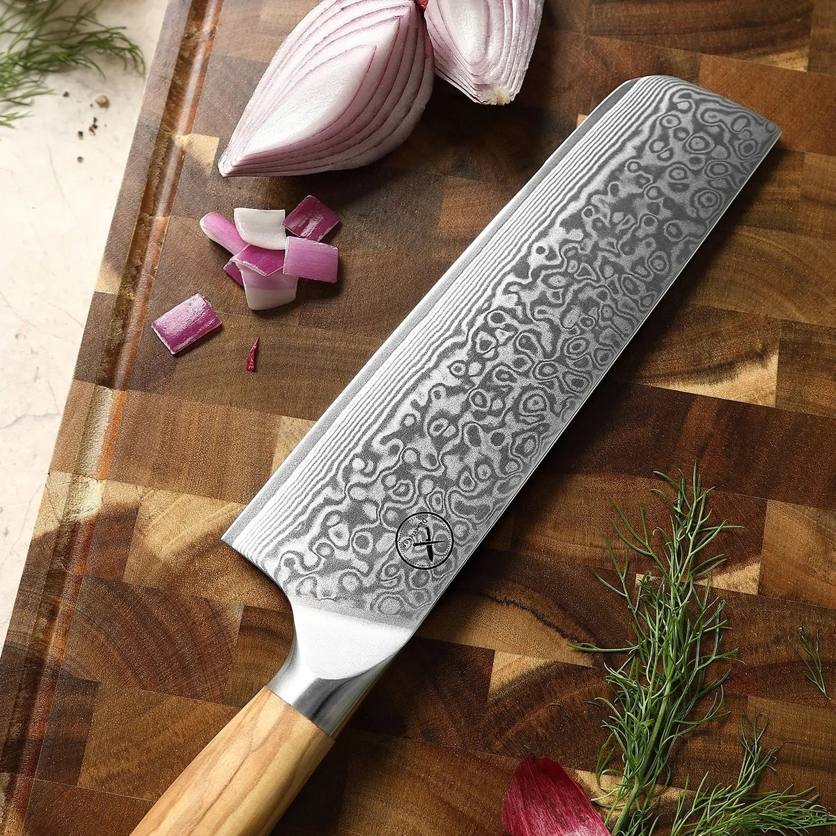 Luxus Sabatier Nakiri Damast Messer Bilder